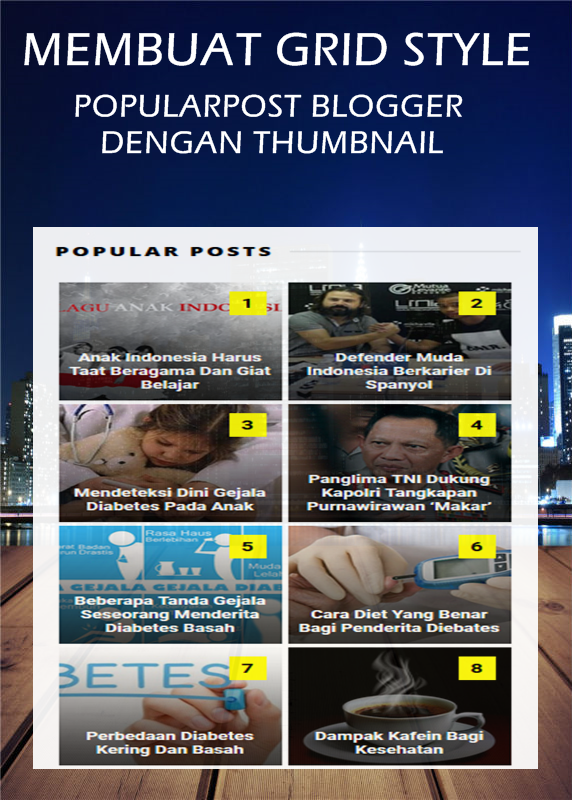 Membuat Popular Post Grid Style dengan Thumbnail di Blog - CREPICTDGZ