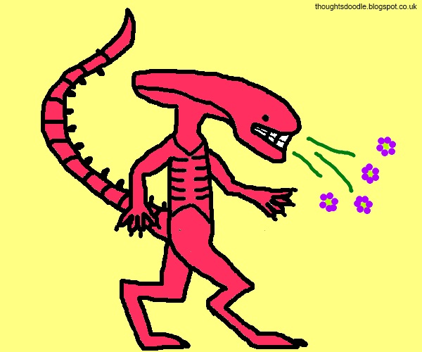 Doodle Thoughts: A to Z Challenge - Day 27 - Xenomorph