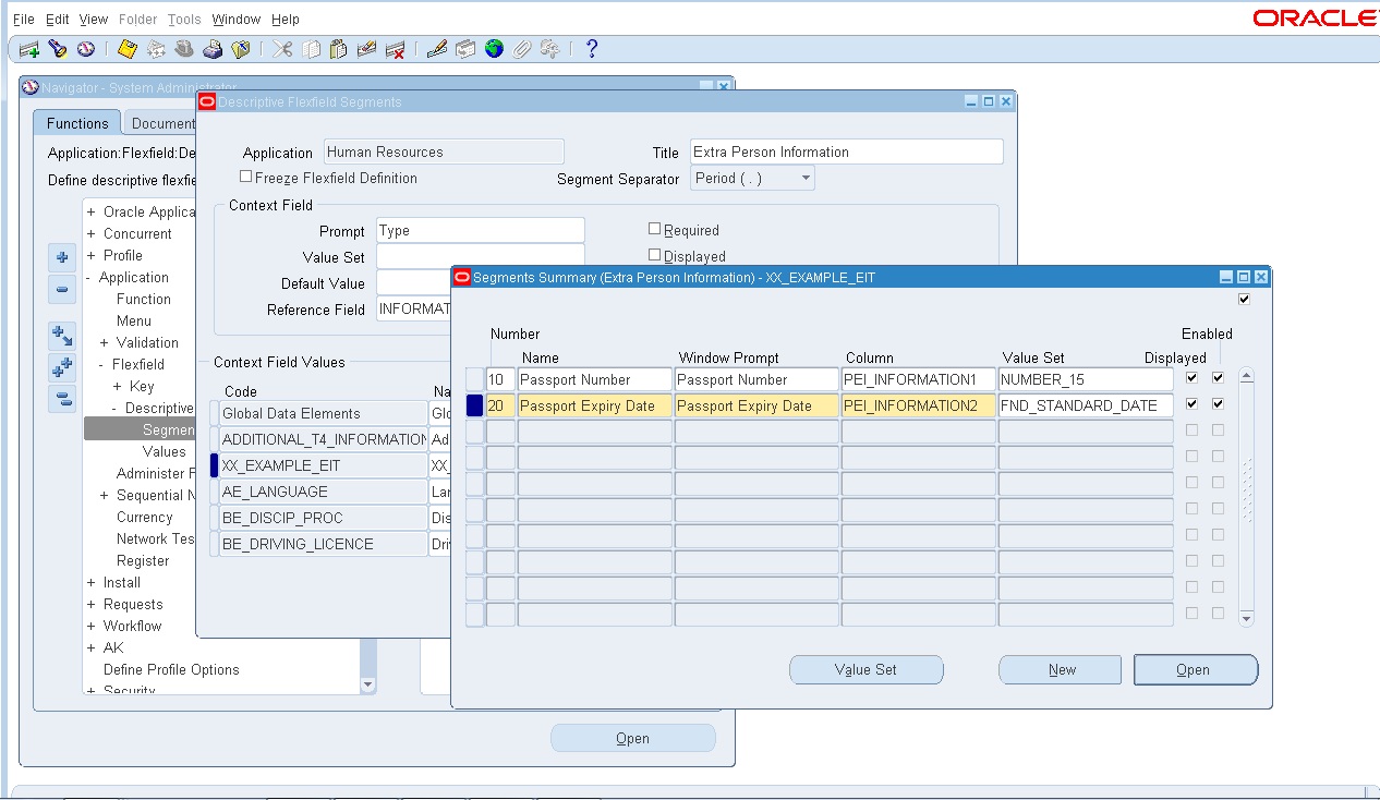 My Oracle World: How to create Extra information type (EIT) in Oracle HRMS