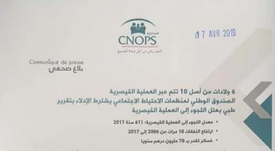 بلاغ الصندوق الوطني لمنظمات الاحتياط الاجتماعي cnops حول العمليات القيصرية - تعليم بريس Taalimpress