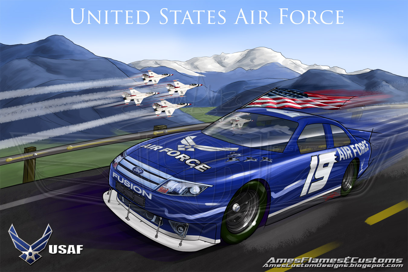 SAM AMES: U.S. Air Force Nascar 2011 Ford Fusion