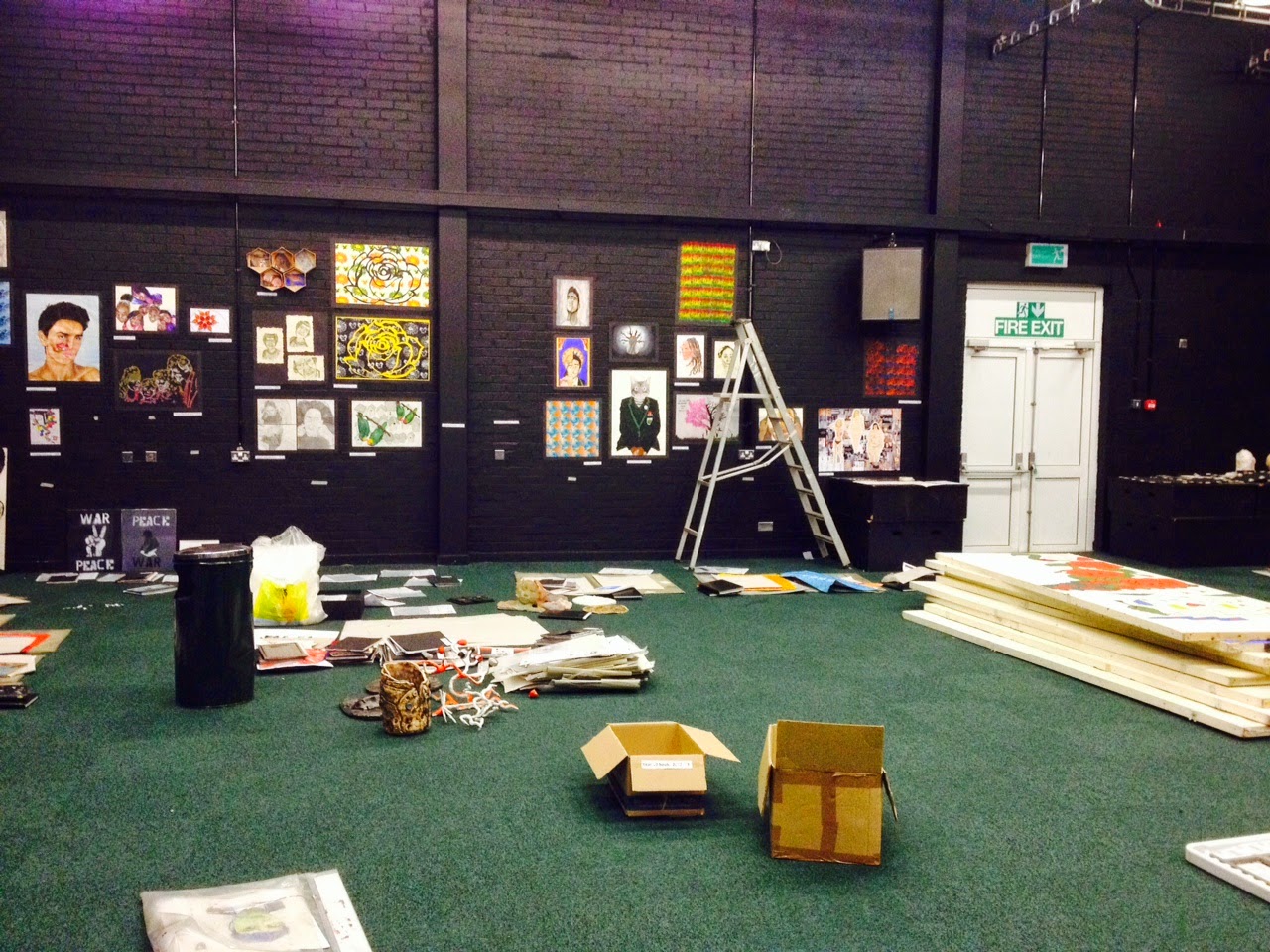 HCACP Art Department : Through the drama studio window.....mounting the ...
