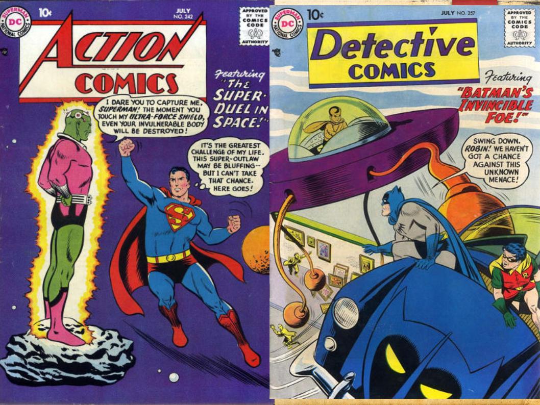 Dave's Comic Heroes Blog: When Did Action Comics Overtake Detective Comics
