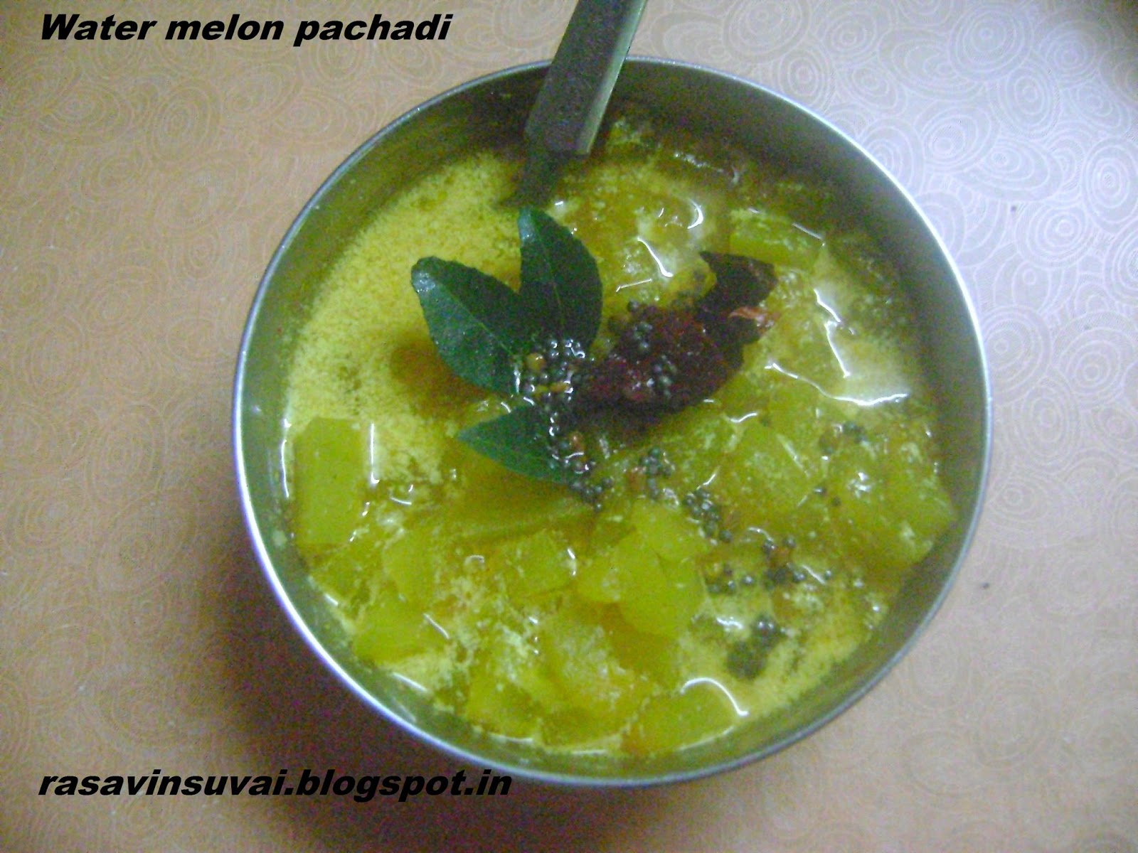 Raji Ramakrishnan : WATER MELON CURRY, TARBOOSE KI SUBZI, THANEER ...