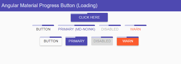 Angular Material Progress Button (Loading) - jQuery 2 DotNet