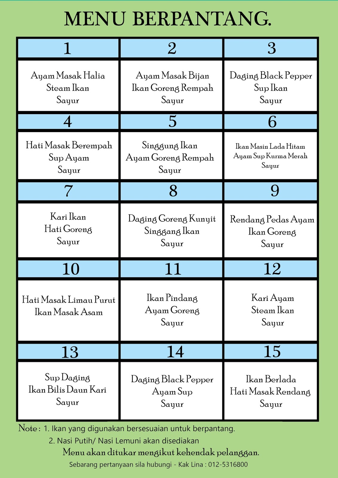 DapurNorlinah: Menu Berpantang