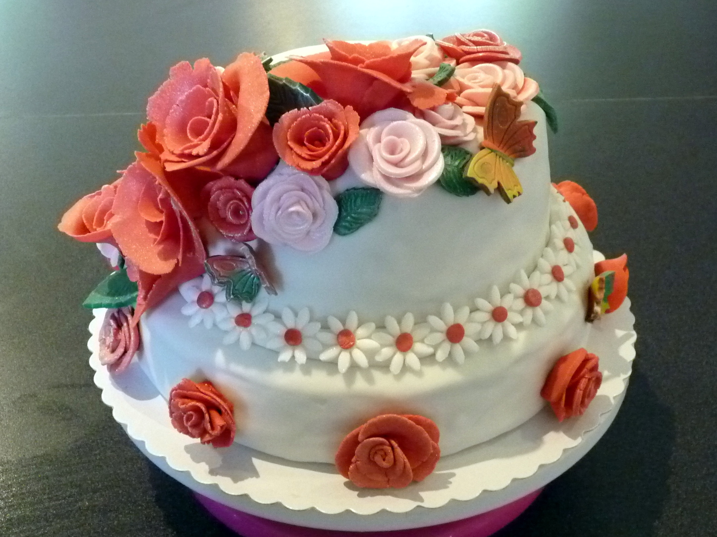 Les fantaisies d'Anouk: Gâteau de roses