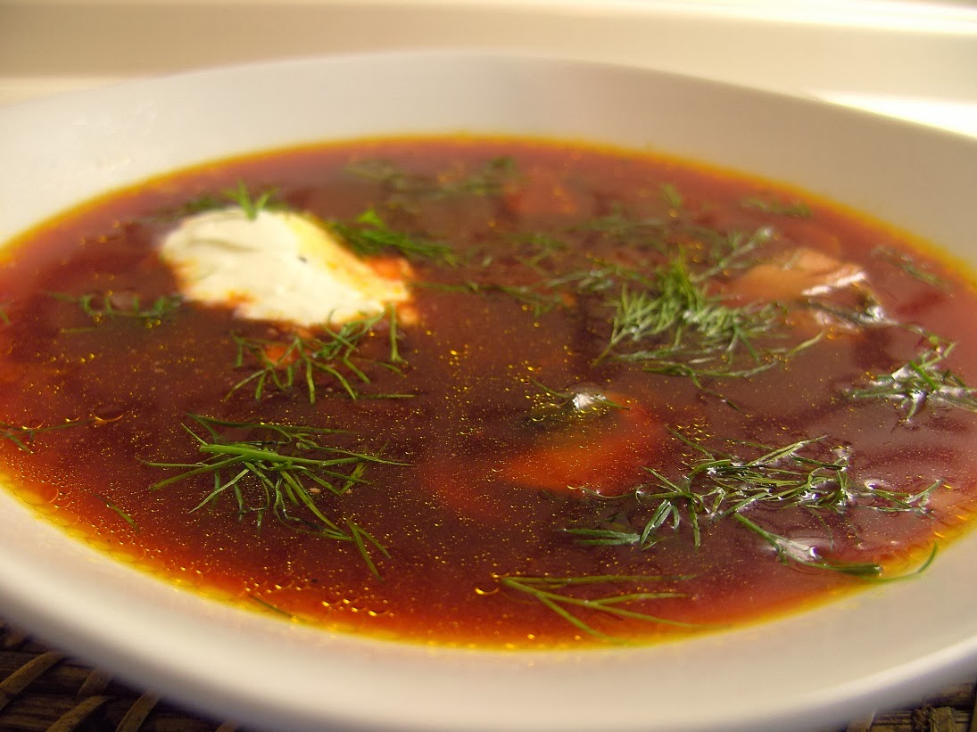 Cooking Around the World: Long Due Vegetarian Borscht with Mushrooms