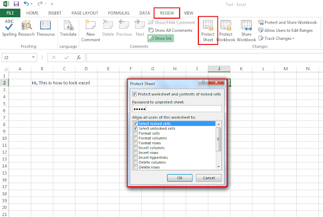 How to lock excel file - S.S.I.T