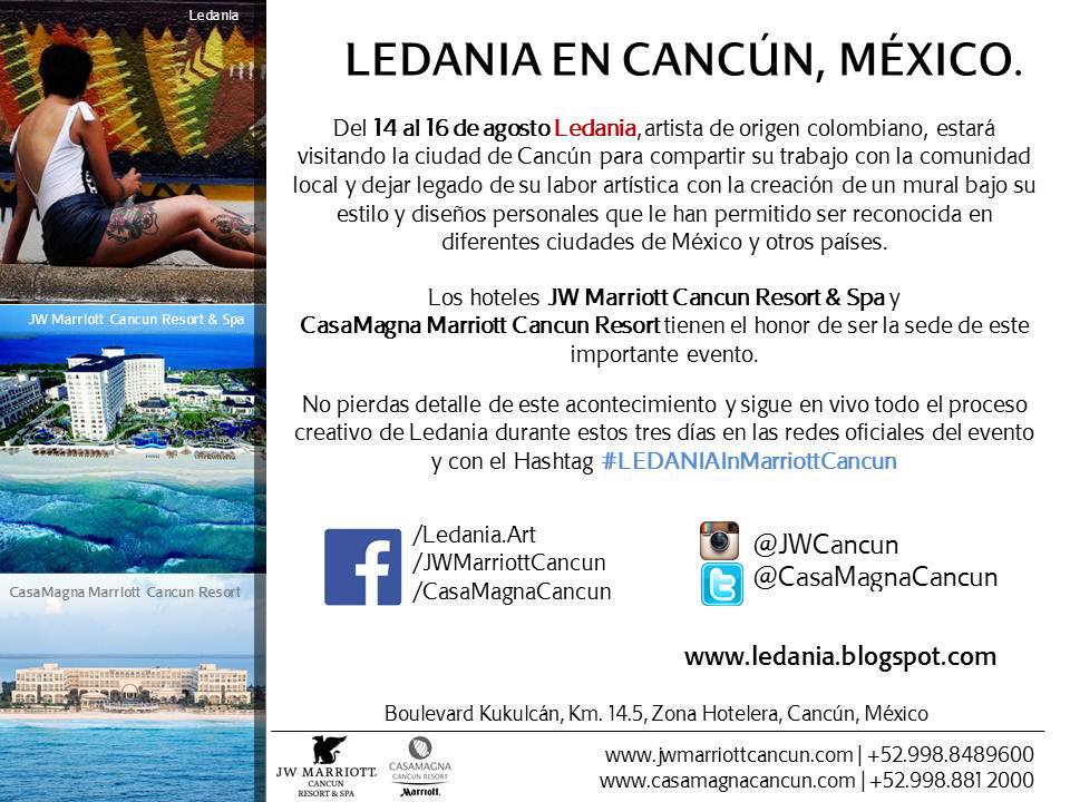 Las colaboraciones: Ledania, artista colombiana, visita Cancún para ...