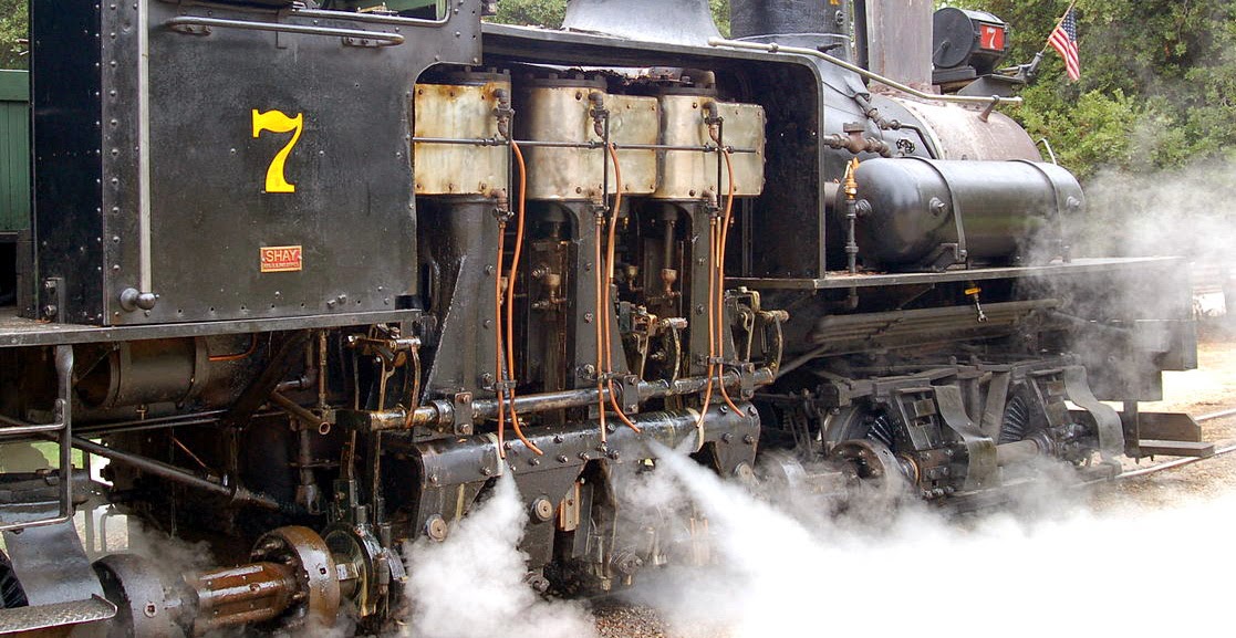 Just A Car Guy: The Shay drive design of gear driven steam locomotive