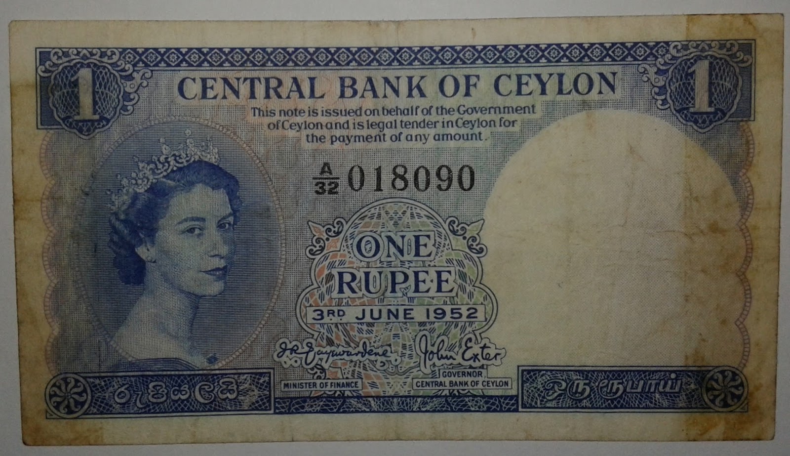 Ceylon Banknotes : 41 notes for sale - 24th December 2015