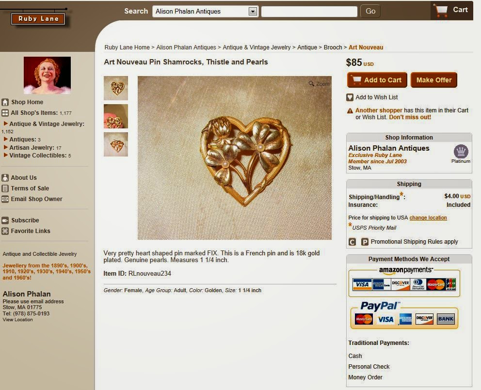 MARIETTE'S BACK TO BASICS: {Antique Gold Plated FIX 18K French Art ...