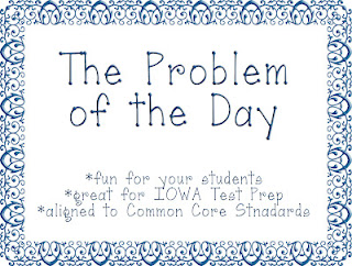 Classroom Freebies Too: A Simple and Fun Math Routine: The Problem of ...