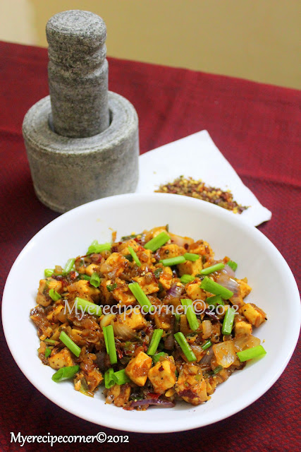 Mye's Kitchen: Pepper Paneer- Indo Chinese recipe