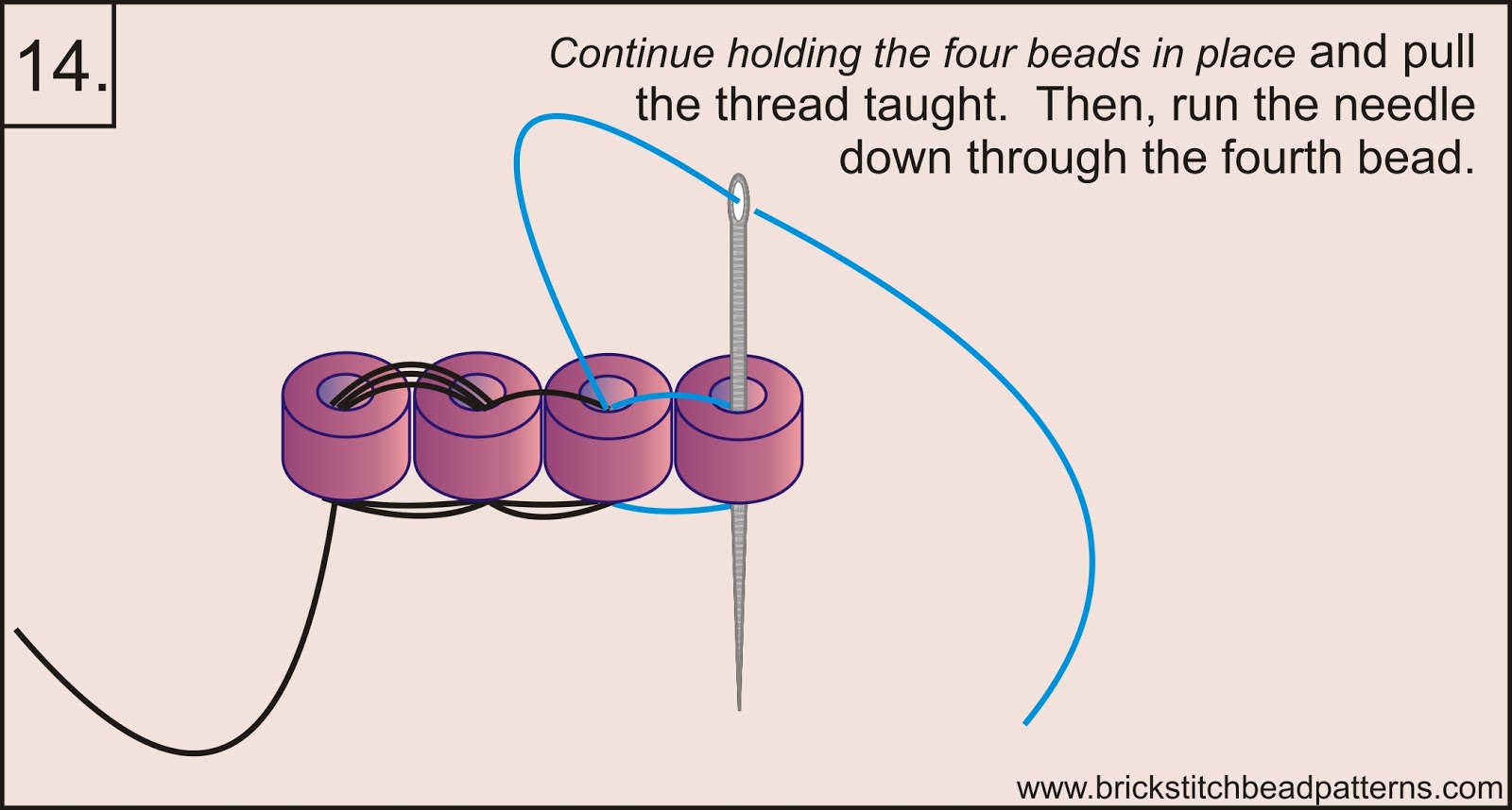 Brick Stitch Bead Patterns Journal: How To Ladder Stitch
