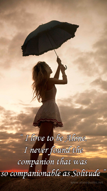 Alone girl with quotes - Alone Quotes