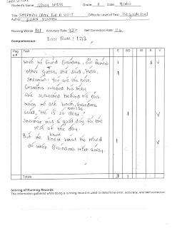 EDLI635 Theory and Practice of Literacy Instructio: Running Record ...