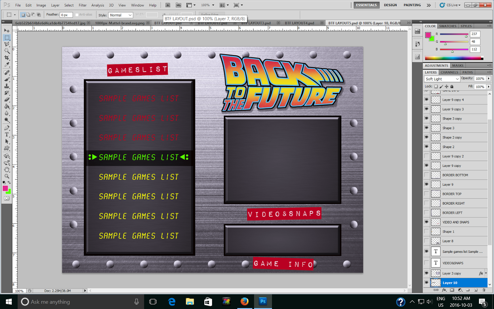 Mala Layouts By Mike: Back To The Future MaLa Layout