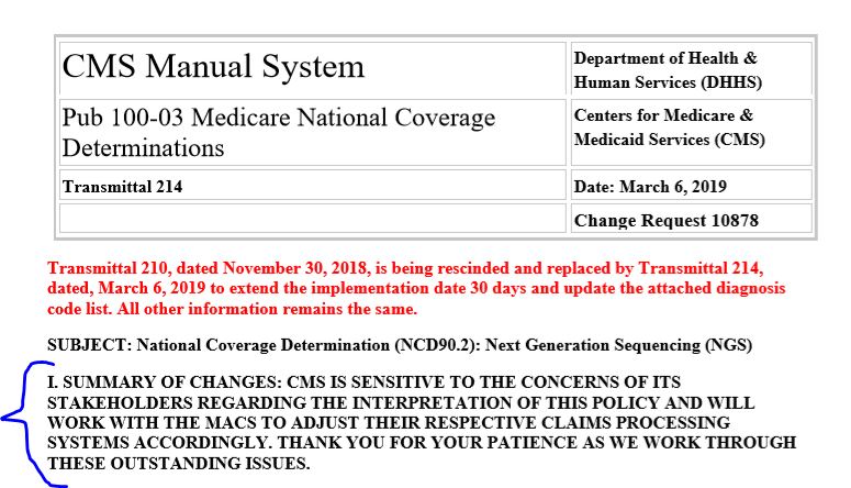Discoveries in Health Policy: CMS Delays "Implementation" of NGS NCD ...