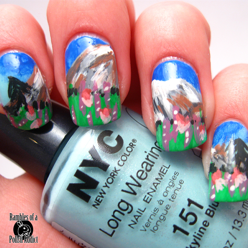 Mountain landscape nail art! | Rambles of a Polish Addict