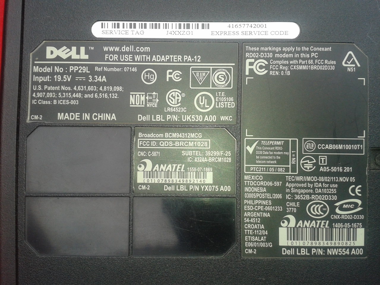 Michael Steelheart: Laptop Dell Inspiron 1525, Modelo Pp29l Usada