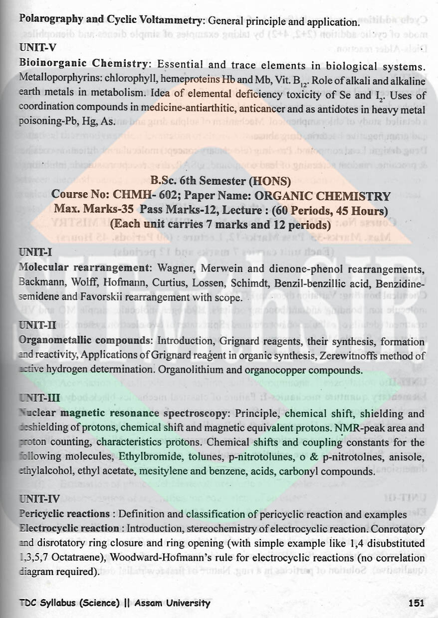 Chemistry Honours Syllabus For 6th Semester Of Assam University Silchar chemistry-honours-syllabus-for-6th-semester-of-assam-university-silchar