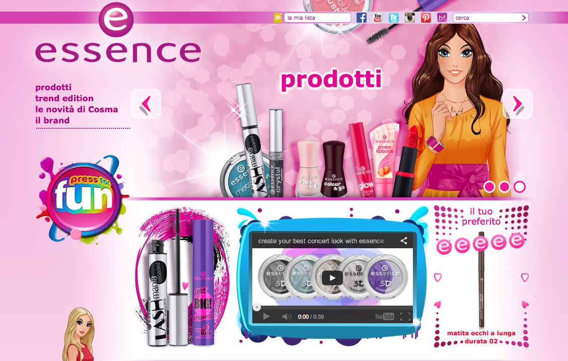 ESSENCE. EU il sito Essence online si rinnova