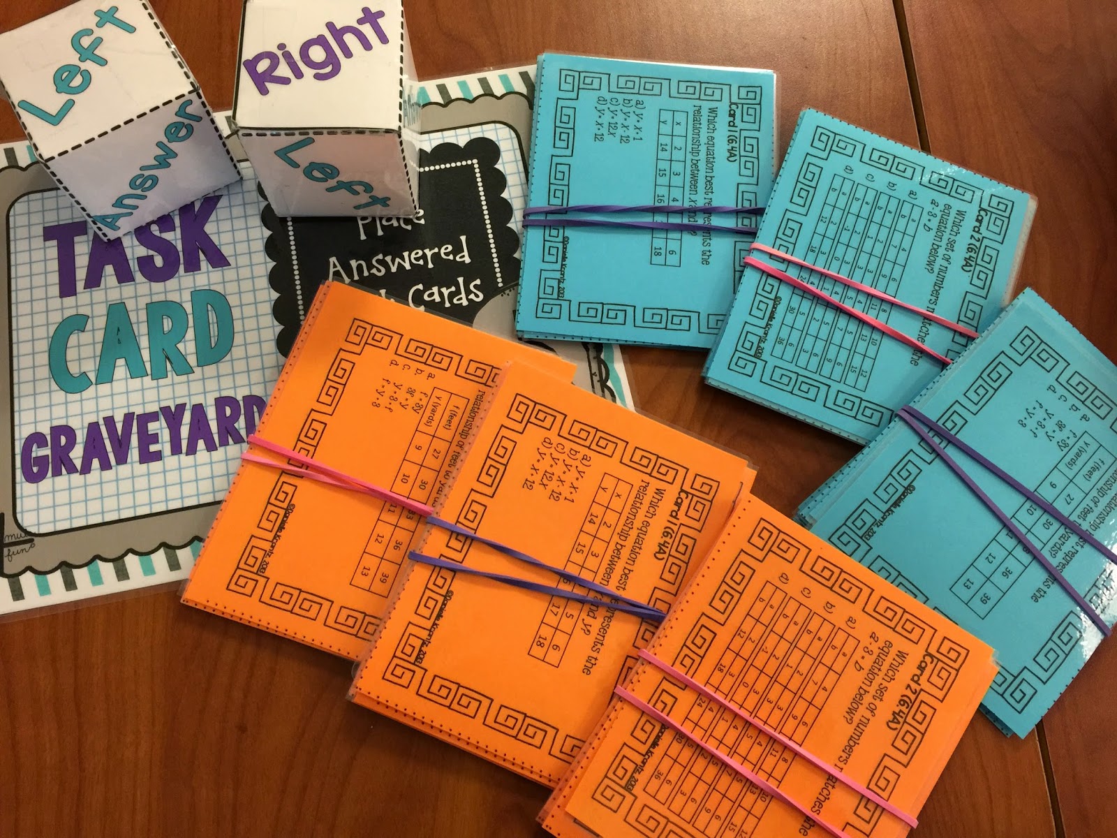 Hodges Herald: Reviewing with Task Cards- Left, Right, Answer