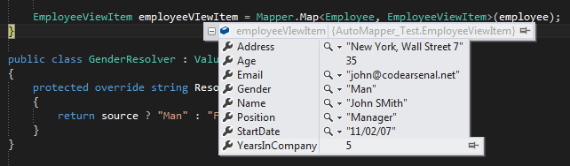 C Object To Object Mapping Automapper Example Code Arsenal