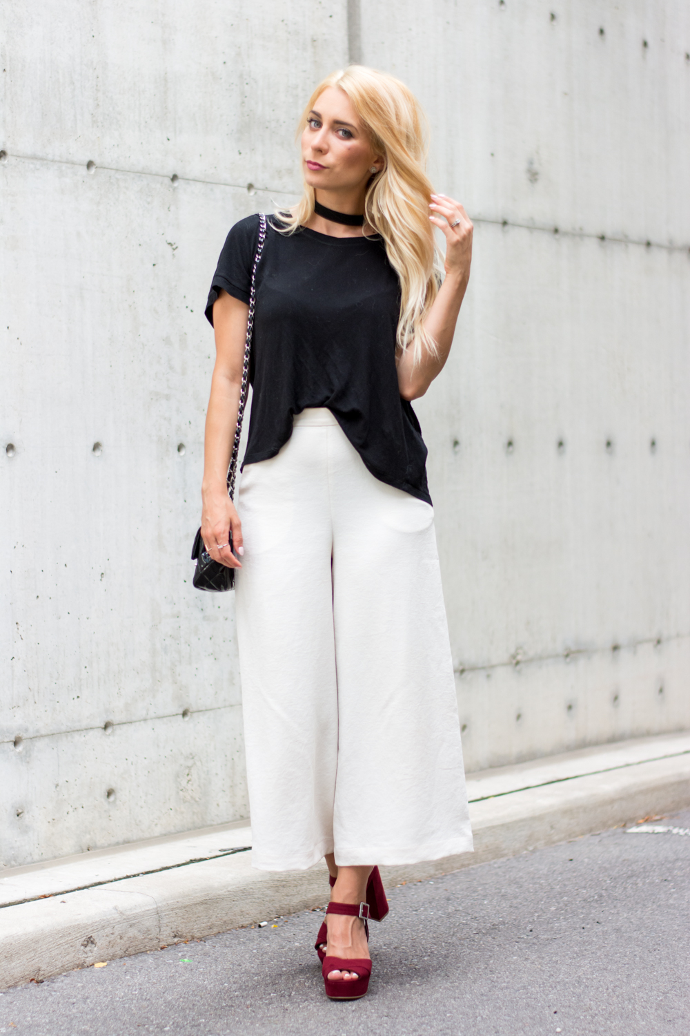 OOTD - Burgundy Platform Sandals | La Petite Noob | A Toronto-Based ...