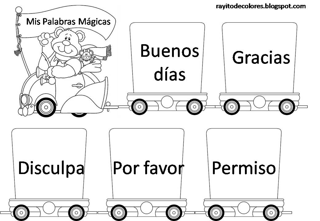 Rayito de Colores: Carteles de Palabras Mágicas