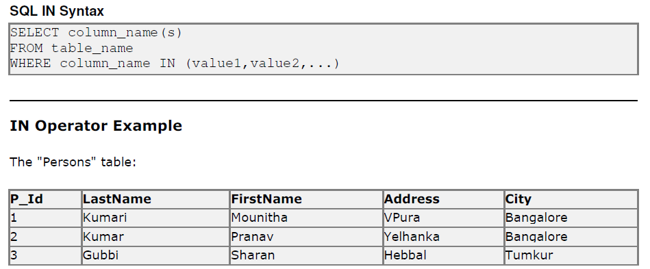 SQL SELECT 문을 여러 값을 어디에 - sql select statement where multiple values