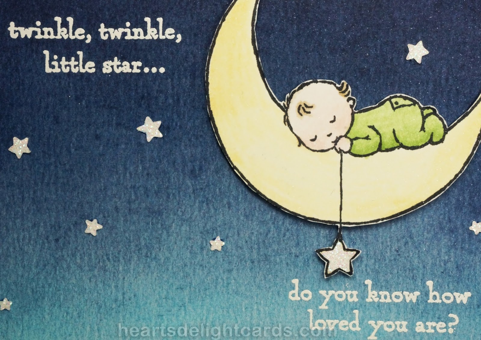 Heart's Delight Cards: Moon Baby Variation