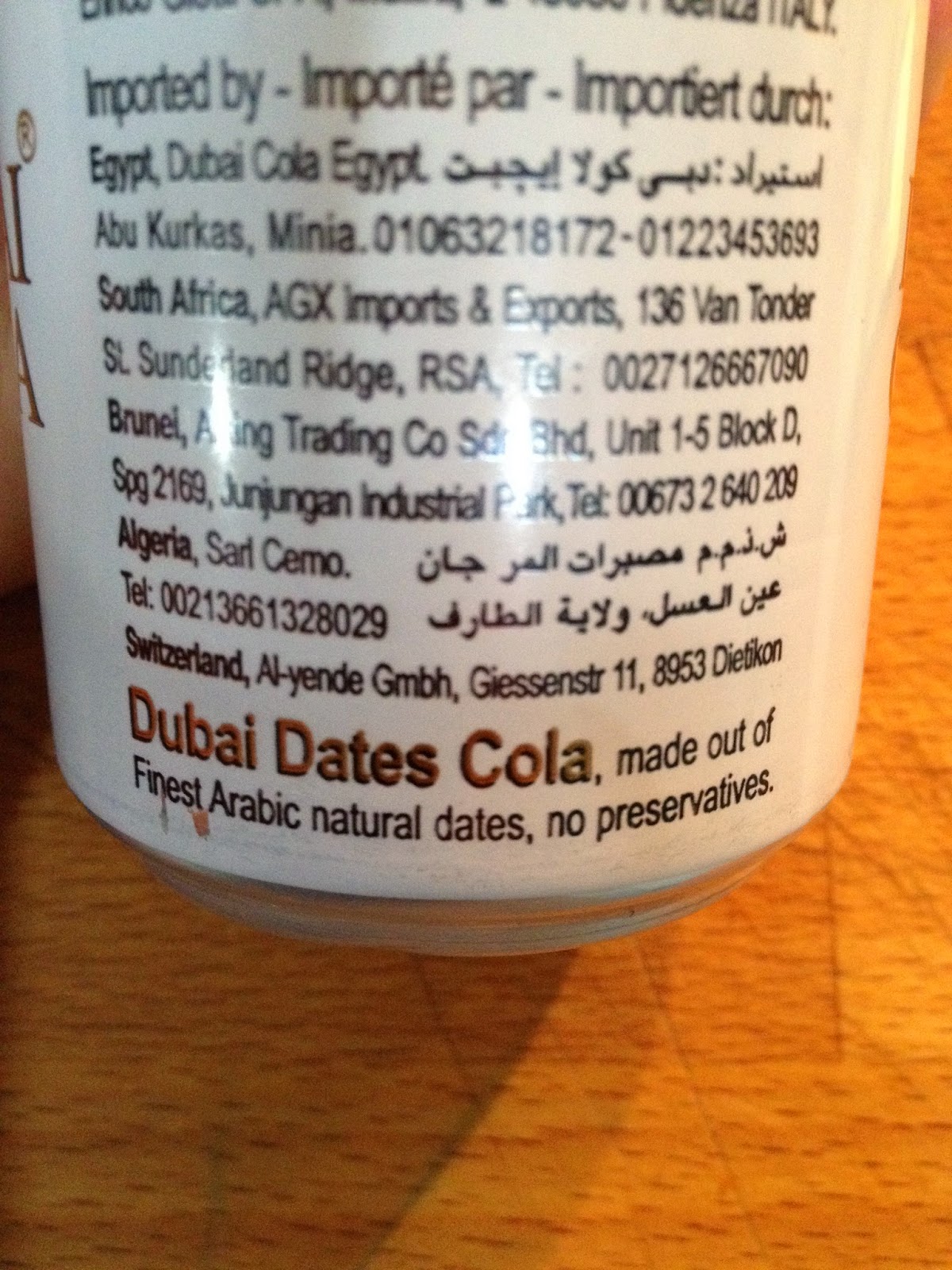 Dubai Cola -Dates Flavour