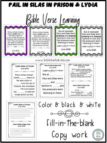 Paul & Silas in Prison and Lydia | Bible Fun For Kids