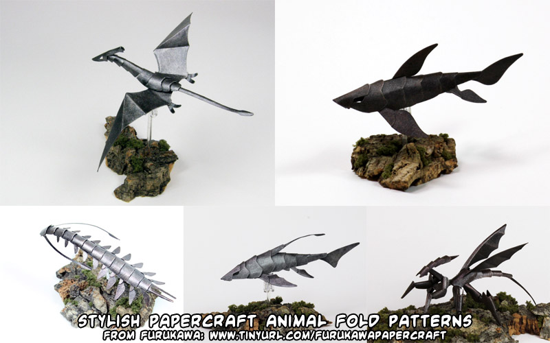 Papercraft Pterosaur, prehistoric fish, insects and lots more animal ...