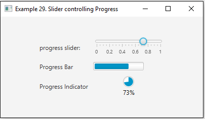 100 JavaFX Tutorials: 29. Slider controlling Progress