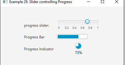100 JavaFX Tutorials: 29. Slider controlling Progress