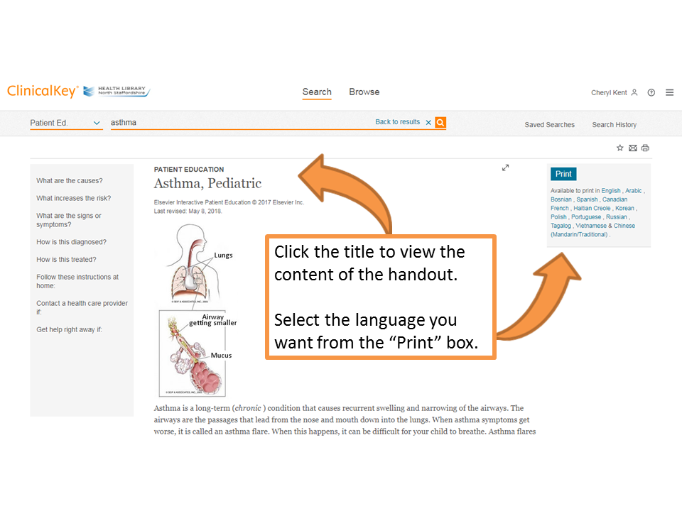 ClinicalKey and Patient Education