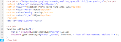 Cara Menampilkan Value Yang Pilih Pada Combobox Javascript(onChange ...