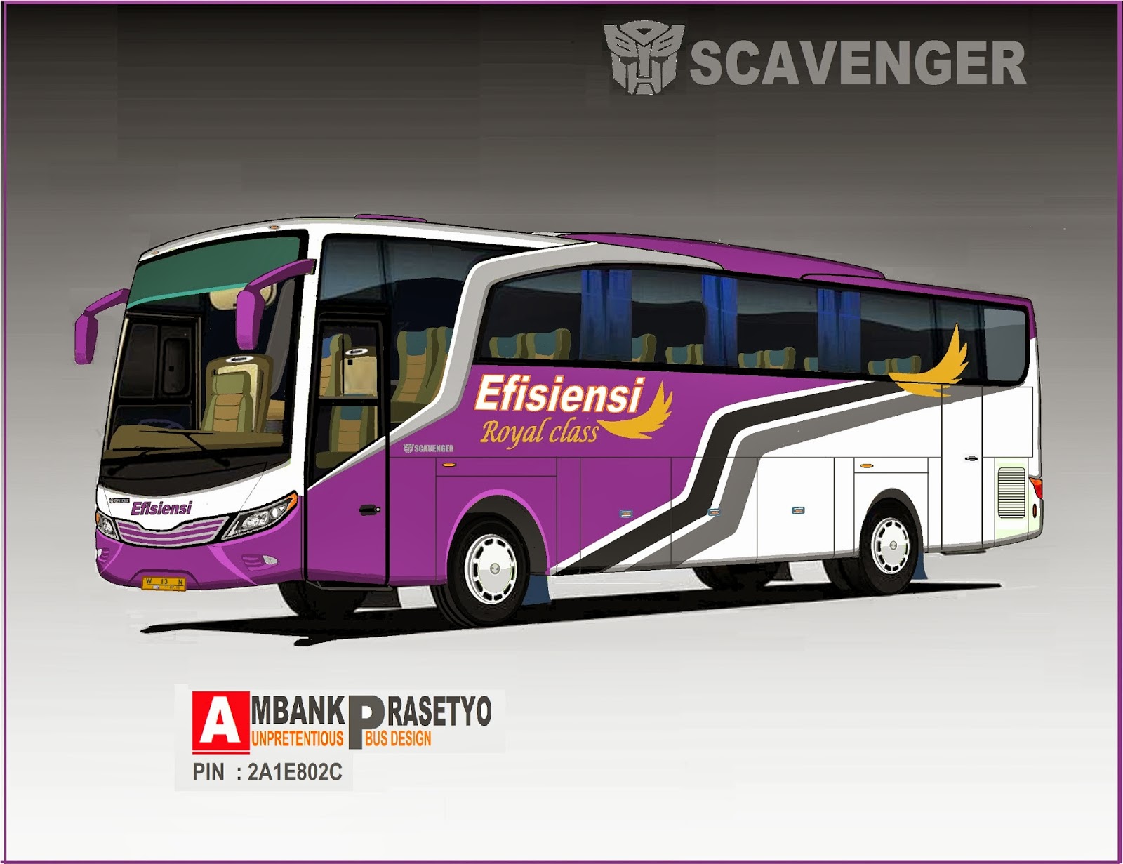 SEPUTAR DESIGN BUS 2D (SCAVENGER) | SEPUTAR BUS DAN TRUK