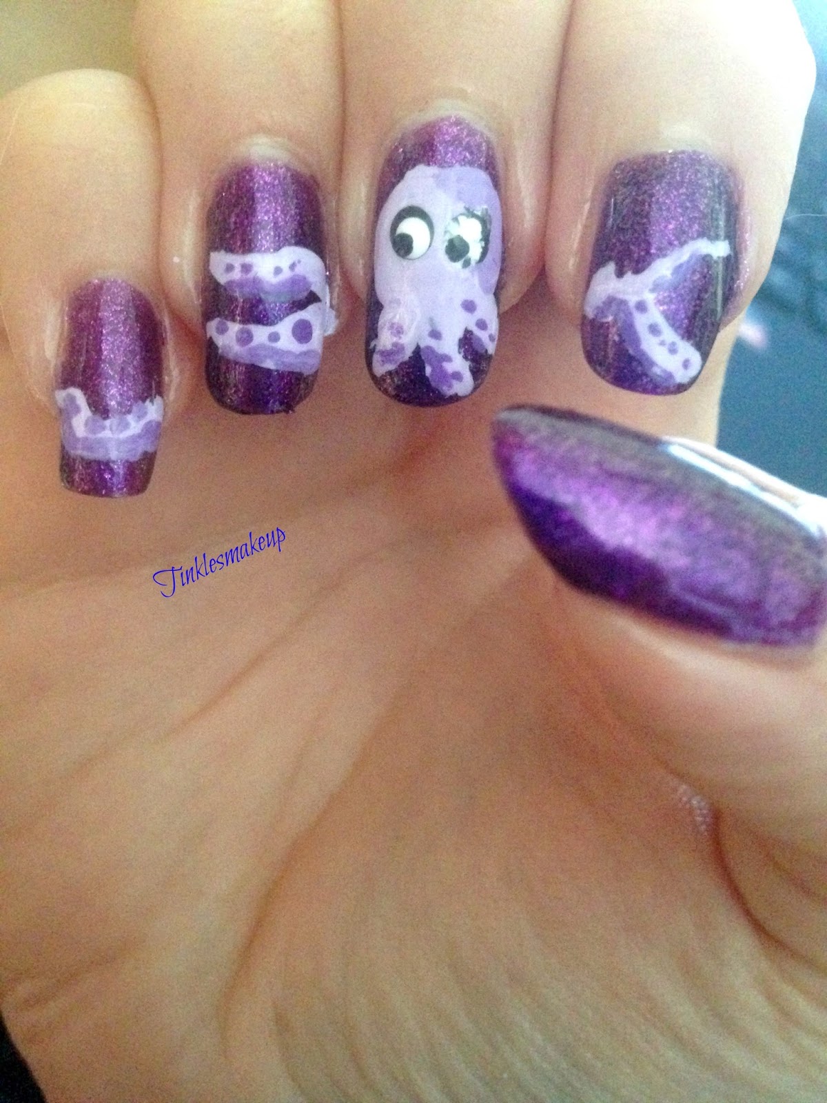 Tinklesmakeup: Octopus/polipo nail art