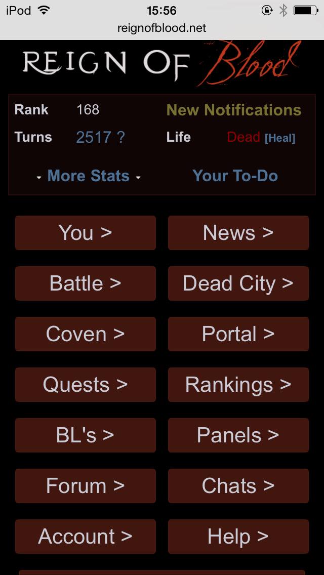 Reign Of Blood - Vampire Game Blog: Reign Of Blood MOBILE