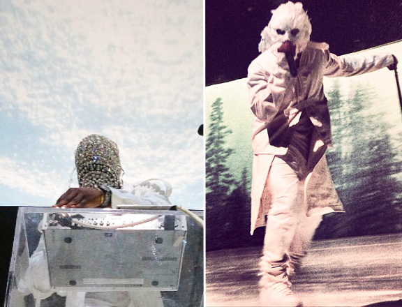 Kanye West Wears Mask To Margiela Paris Fashion Week Show | The Kidz Jump