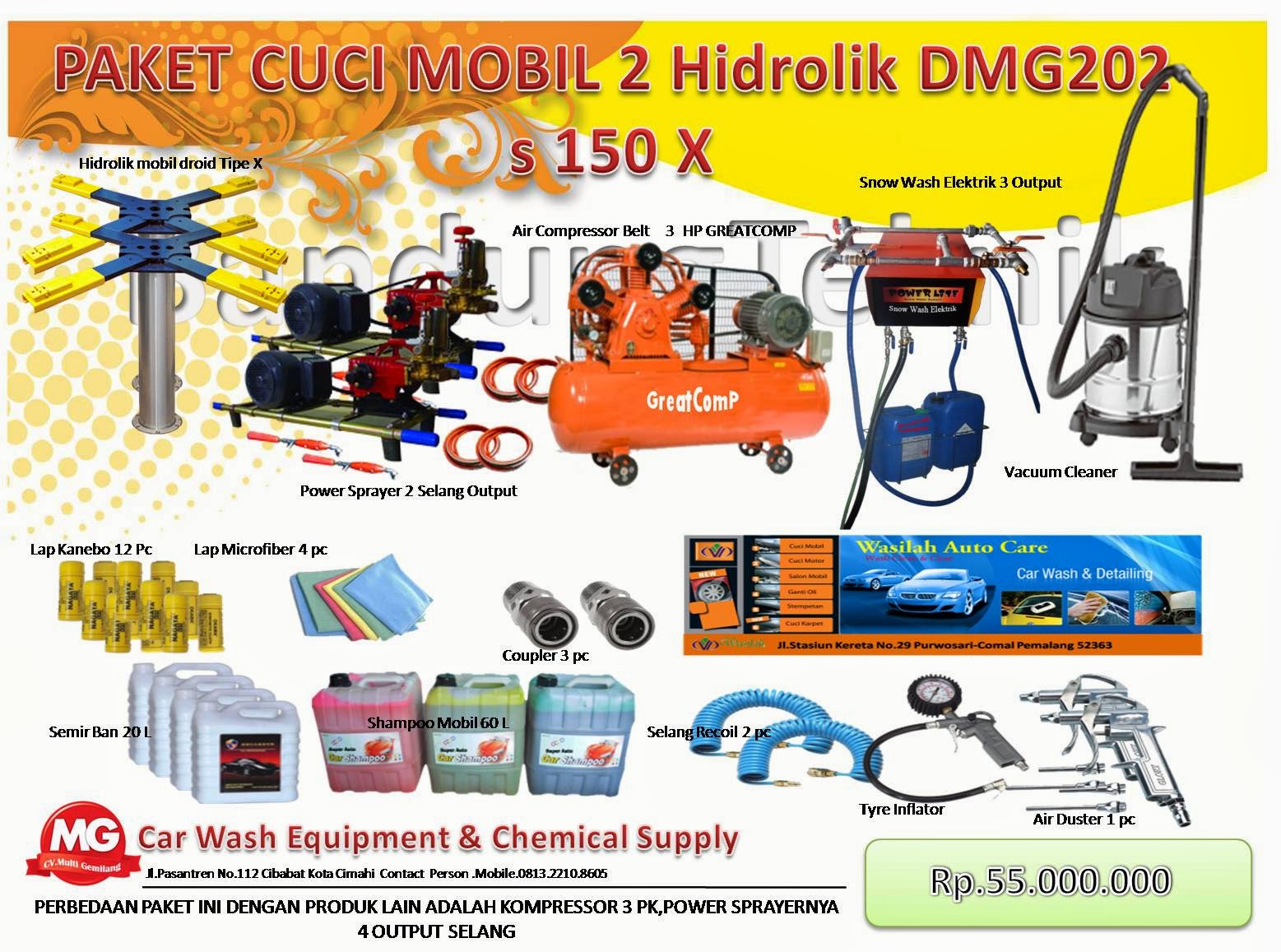PAKET CUCI MOBIL 2 HIDROLIK - PERALATAN CUCI MOBIL DAN MOTOR MURAH
