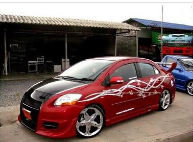 car stiker: New Toyota VIOS Modified with Flower Sticker-Best Car ...