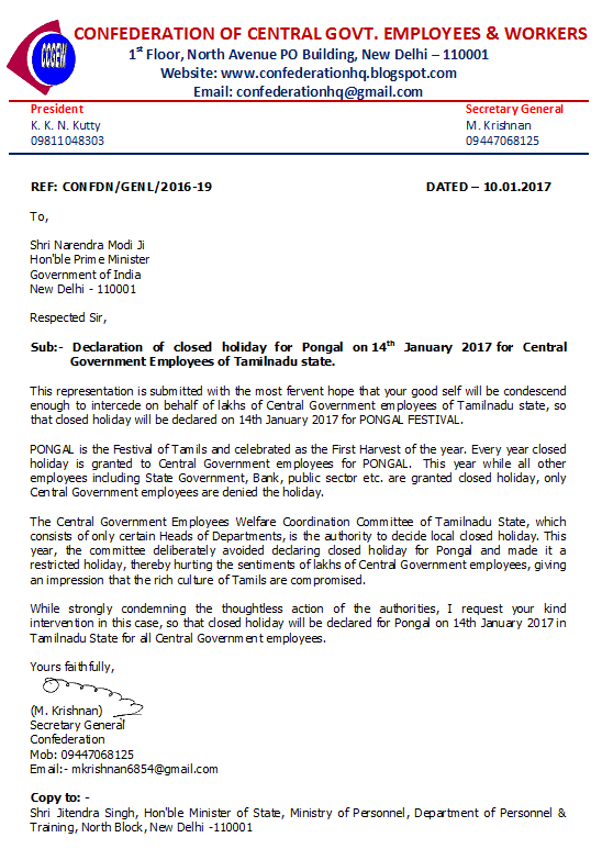 Confederation Of Central Government Employees & Workers