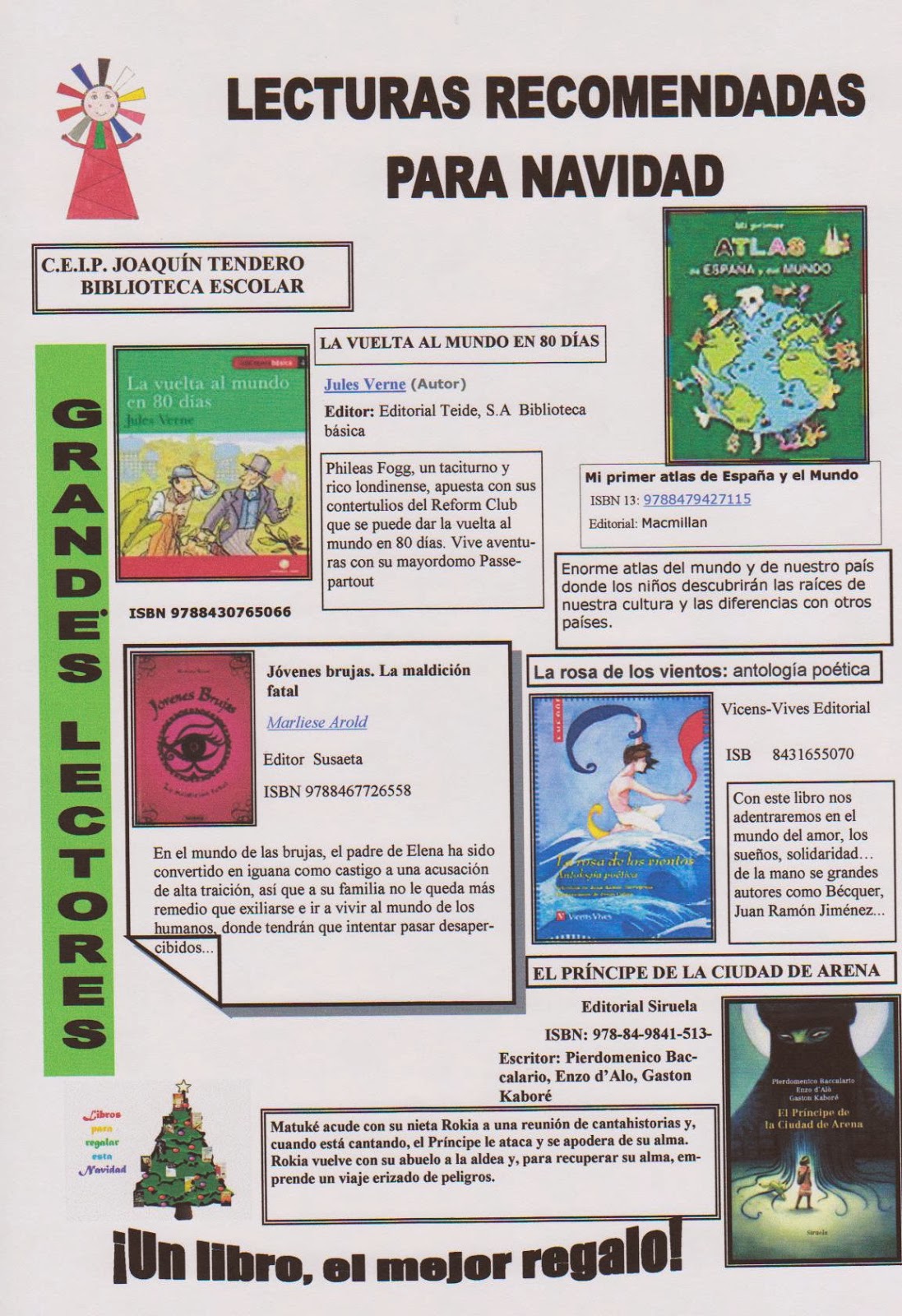 BIBLIOTECA ESCOLAR CEIP. JOAQUIN TENDERO: LECTURAS RECOMENDADAS PARA ...