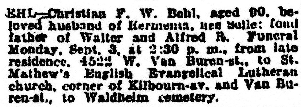 Under Every Stone: ONE MAN'S FAMILY - Christian F.W. Behl - Part Two